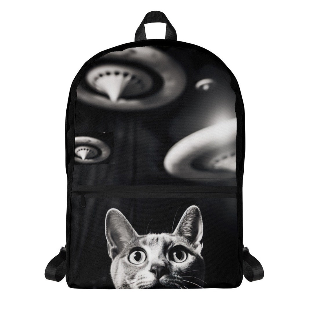 Cat Backpack - UFO Backpack, Space Backpack, Kitty Backpack, Alien ...