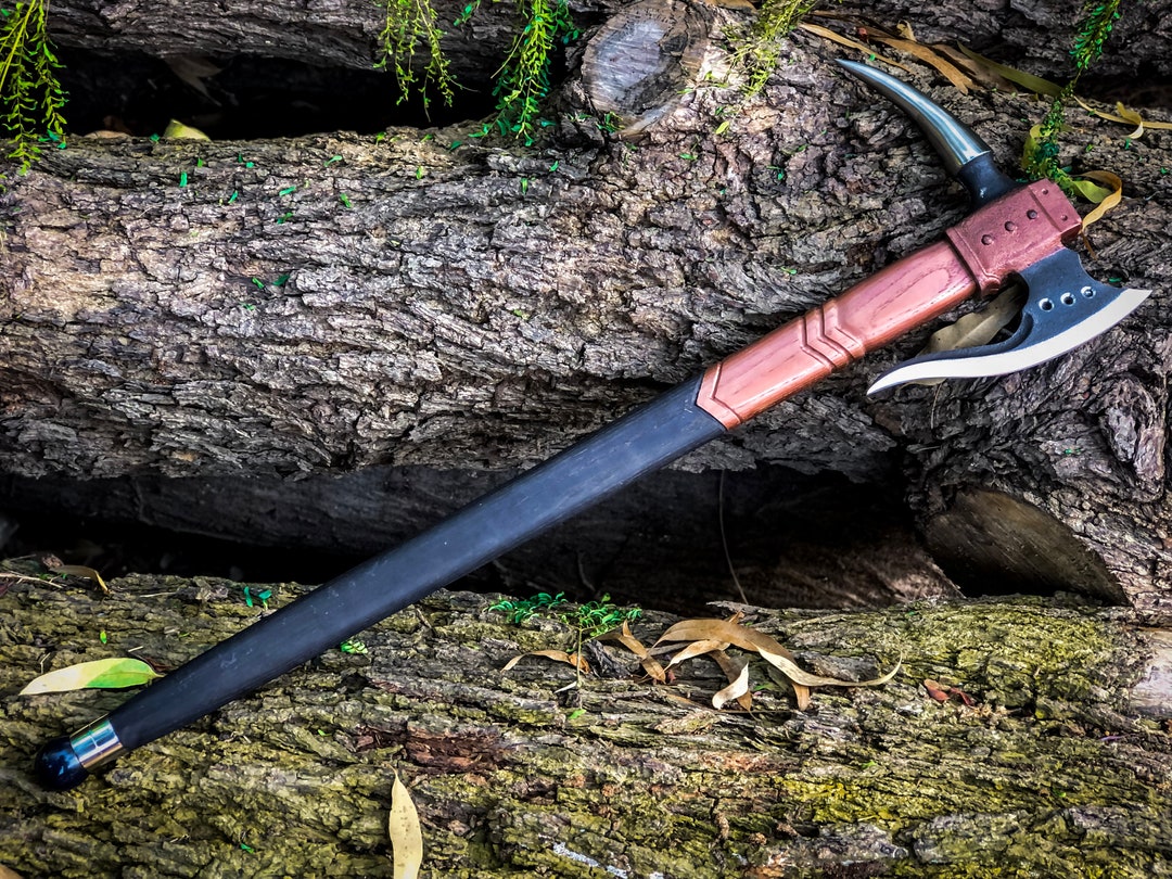 Hand Forged Horseman's Warpick, Medieval Viking Axe, Carbon Steel War ...