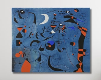 Joan Miro Poster,joan Miró Abstract Surrealism Art,wrapped Surreal ...