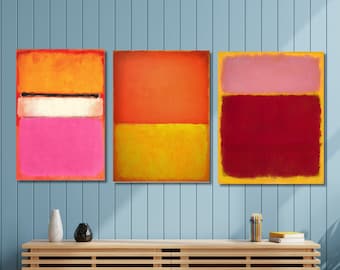 Mark Rothko Set of 3 Prints, Mark Rothko Canvas Wall Art, Mark Rothko ...