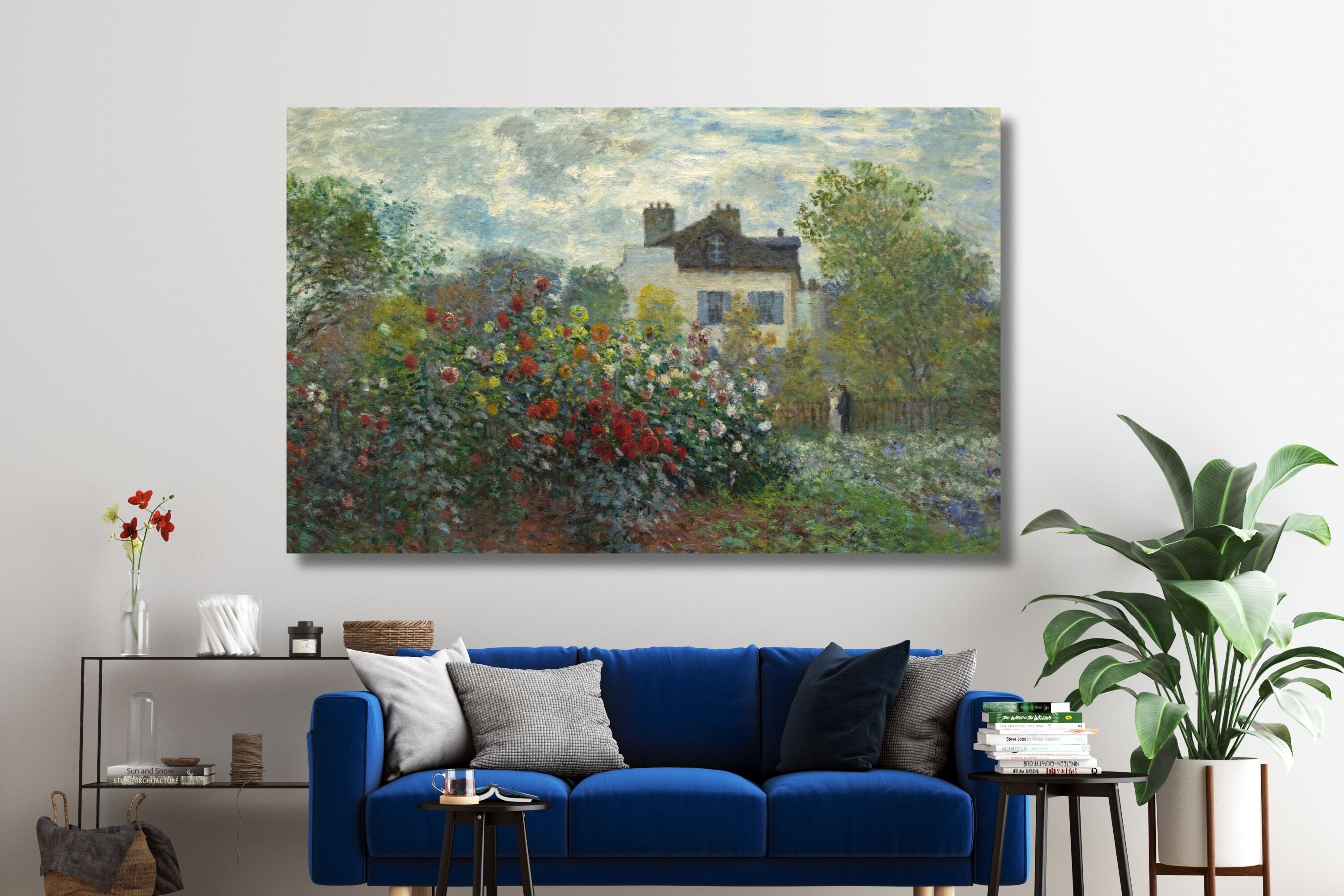 Claude Monet Wall Art, the Artist's Garden in Argenteuil,1873 Claude ...