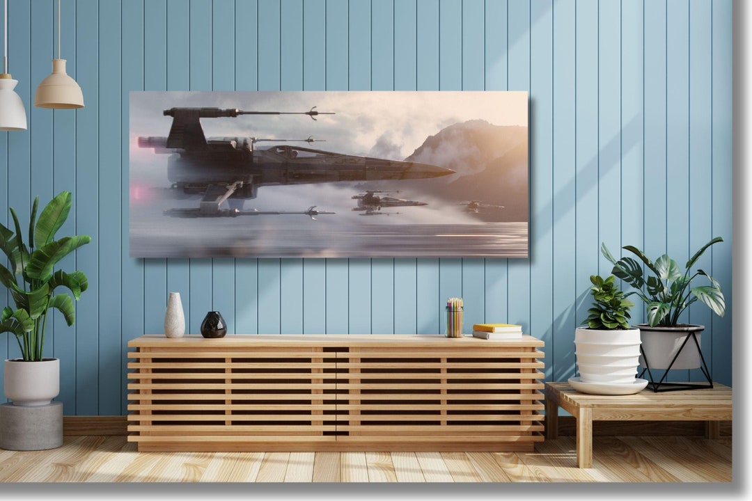 Star Wars X-wing Over Water Poster Print Art,starfighter Canvas Wall ...