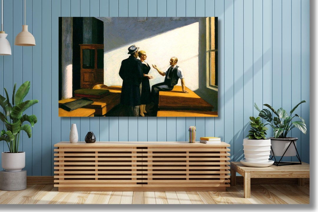 Edward Hopper Artworks,canvas Wall Art,conference,at,night Wall Art ...