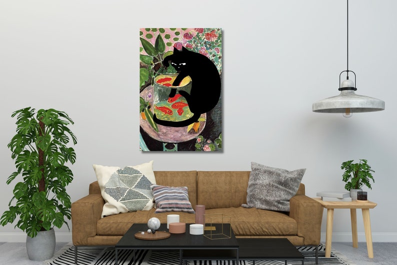 Henri Matisse Goldfish Canvas/poster Matisse Goldfish With Cat, Famous ...