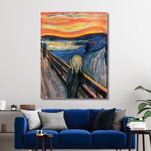 Edvard Munch Poster the Scream (1893) - Painting Poster Print Anguish ...