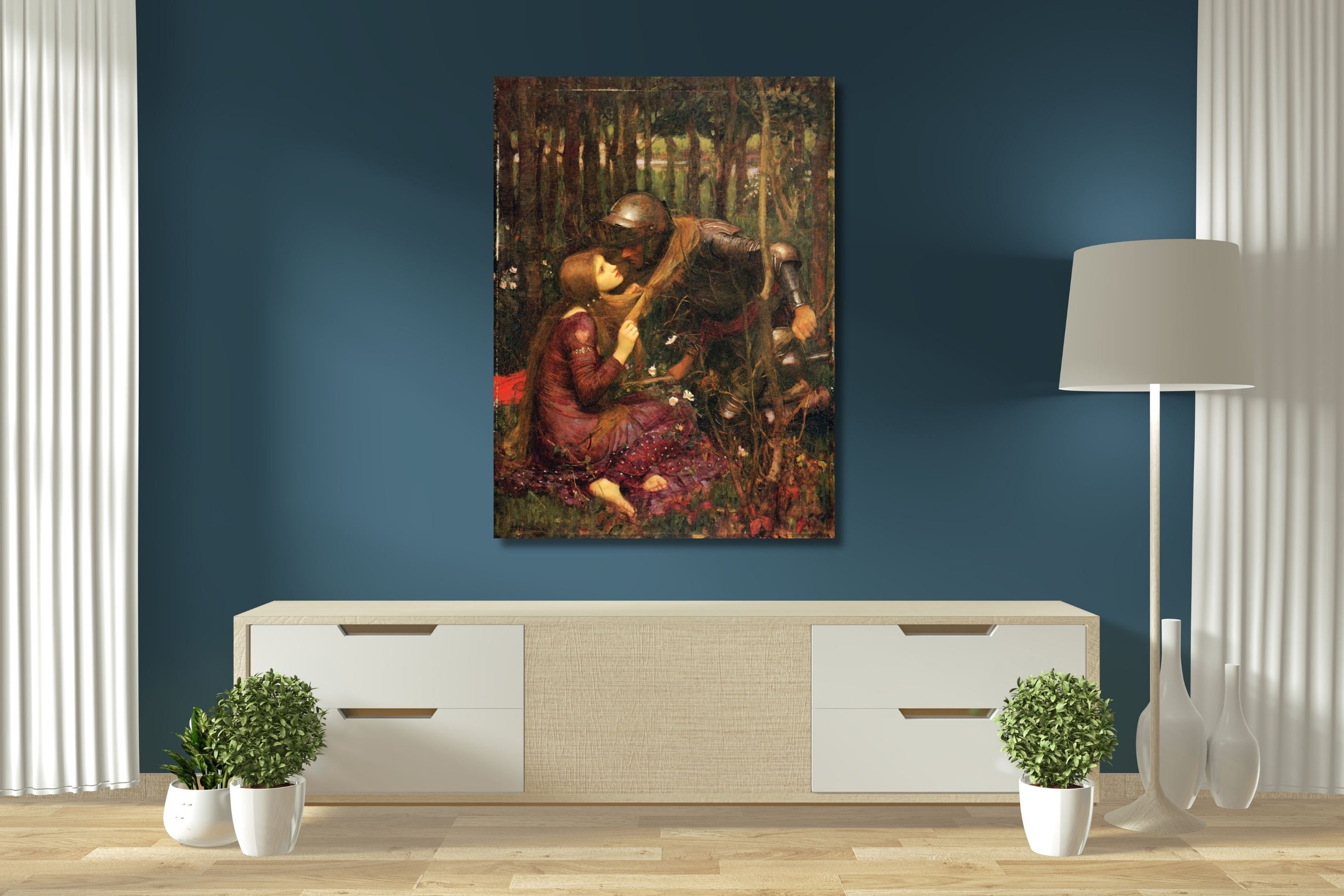 John William Waterhouse Canvas Wall Art,la Belle Dame Sans Merci(the ...