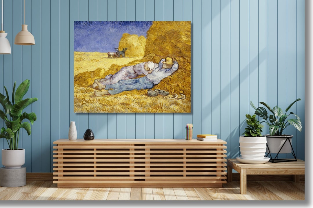Vincent Van Gogh's Noon Rest From Work After Millet Canvas Wall Art ...