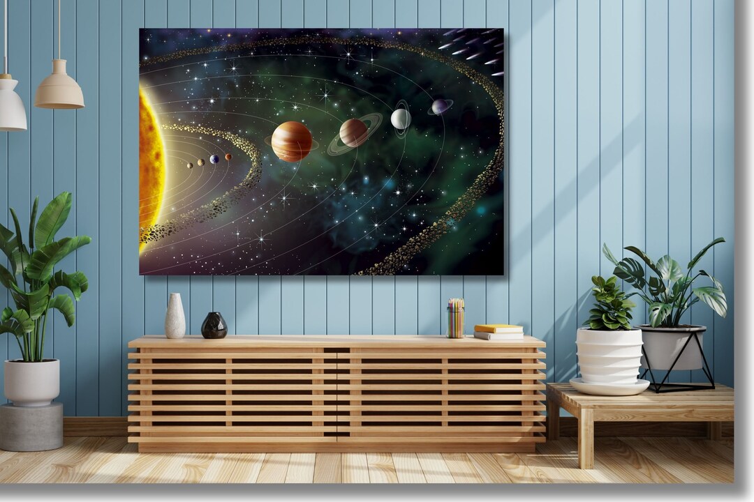 NASA Solar System, Planet Canvas Wall Art Poster, Space Artwork, Space ...