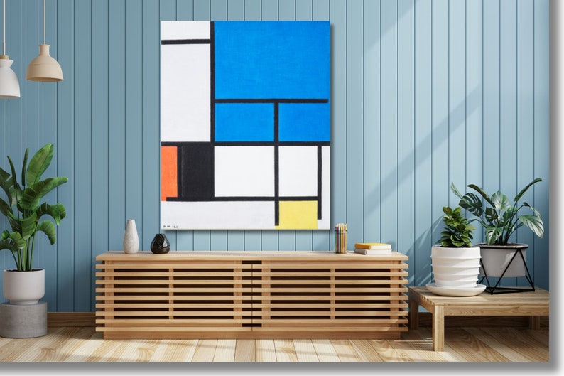 Composition With Large Blue Plane, Red, Black, Yellow, and Gray 1921 ...