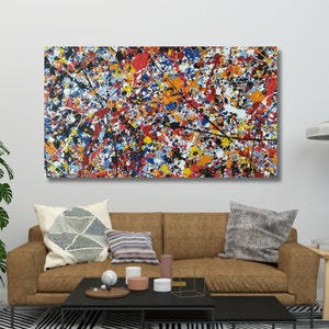 Jackson Pollock Abstract Canvas Wall Art, Jackson Pollock Art Print ...