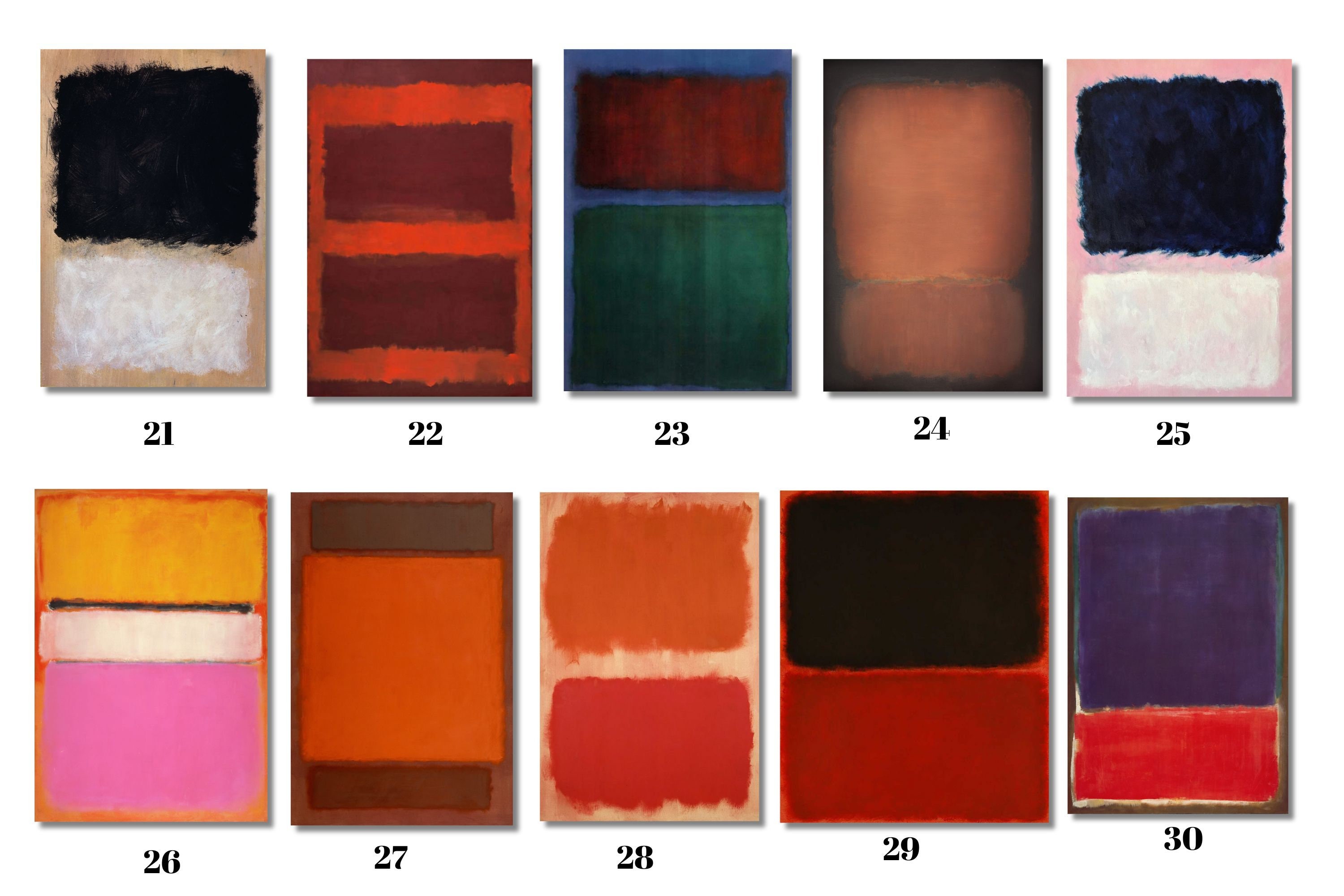 Custom Mark Rothko Wall Art Set of 2, Combine Two Rothko Prints, Rothko ...