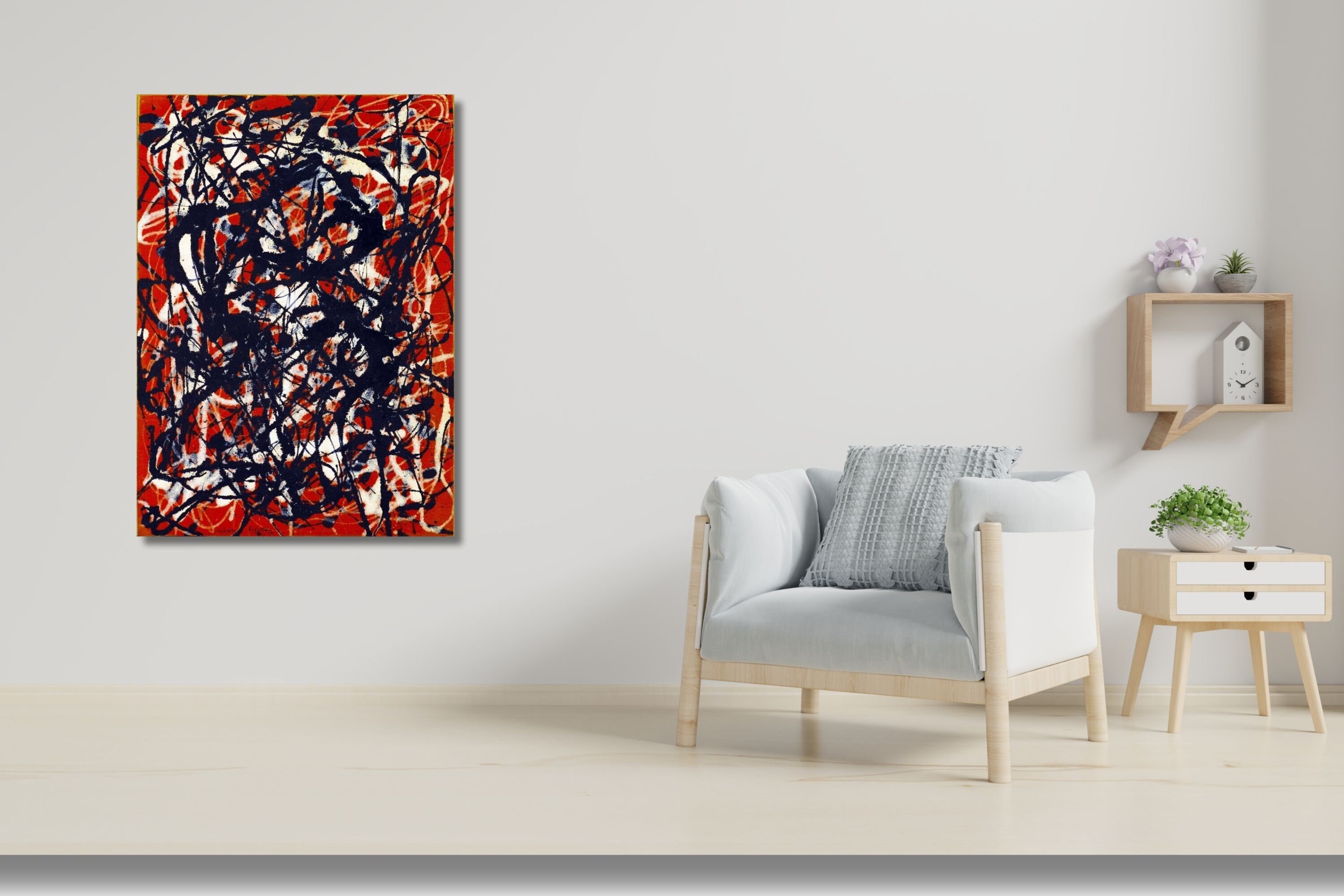 Jackson Pollock Canvas Wall Art Pollock Extra Large Canvas Wall Art Abstract Wall Art Home and ...