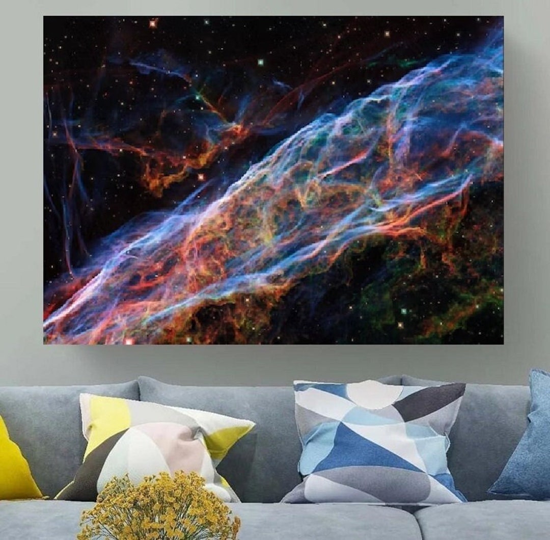NASA Hubble Revisits the Veil Nebula Canvas Art,space Prints Art Galaxy ...