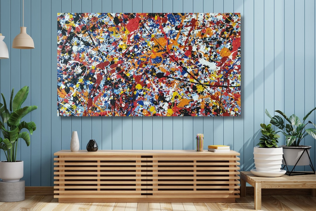 Jackson Pollock Abstract Canvas Wall Art, Jackson Pollock Art Print ...