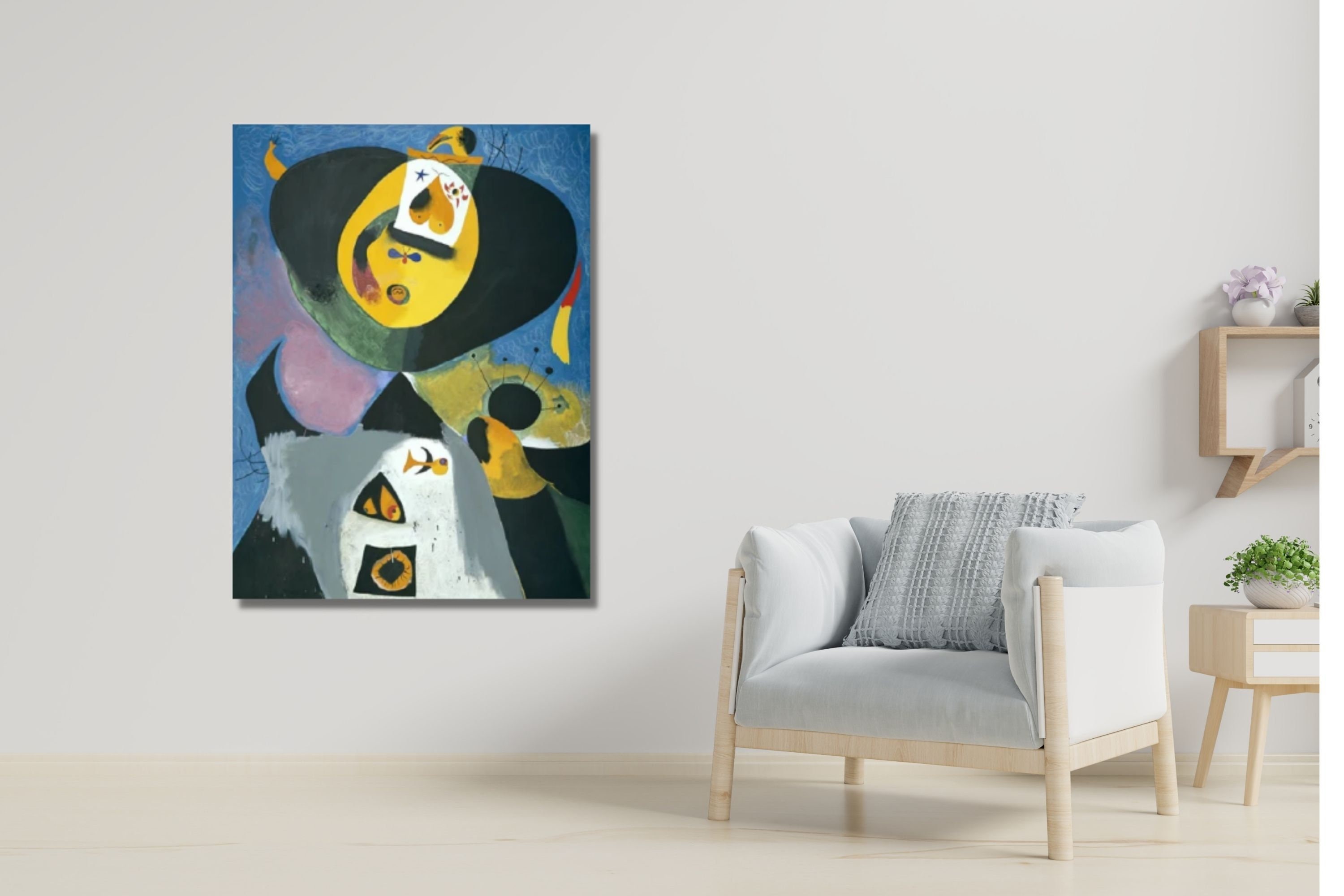 Joan Miro Poster,joan Miro Exhibition 1925 by Poster,dancer Canvas Wall ...