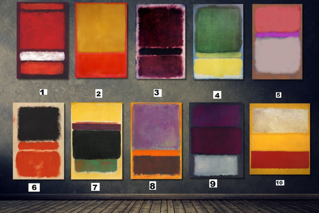 Custom Mark Rothko Wall Art Set of 2, Combine Two Rothko Prints, Rothko ...