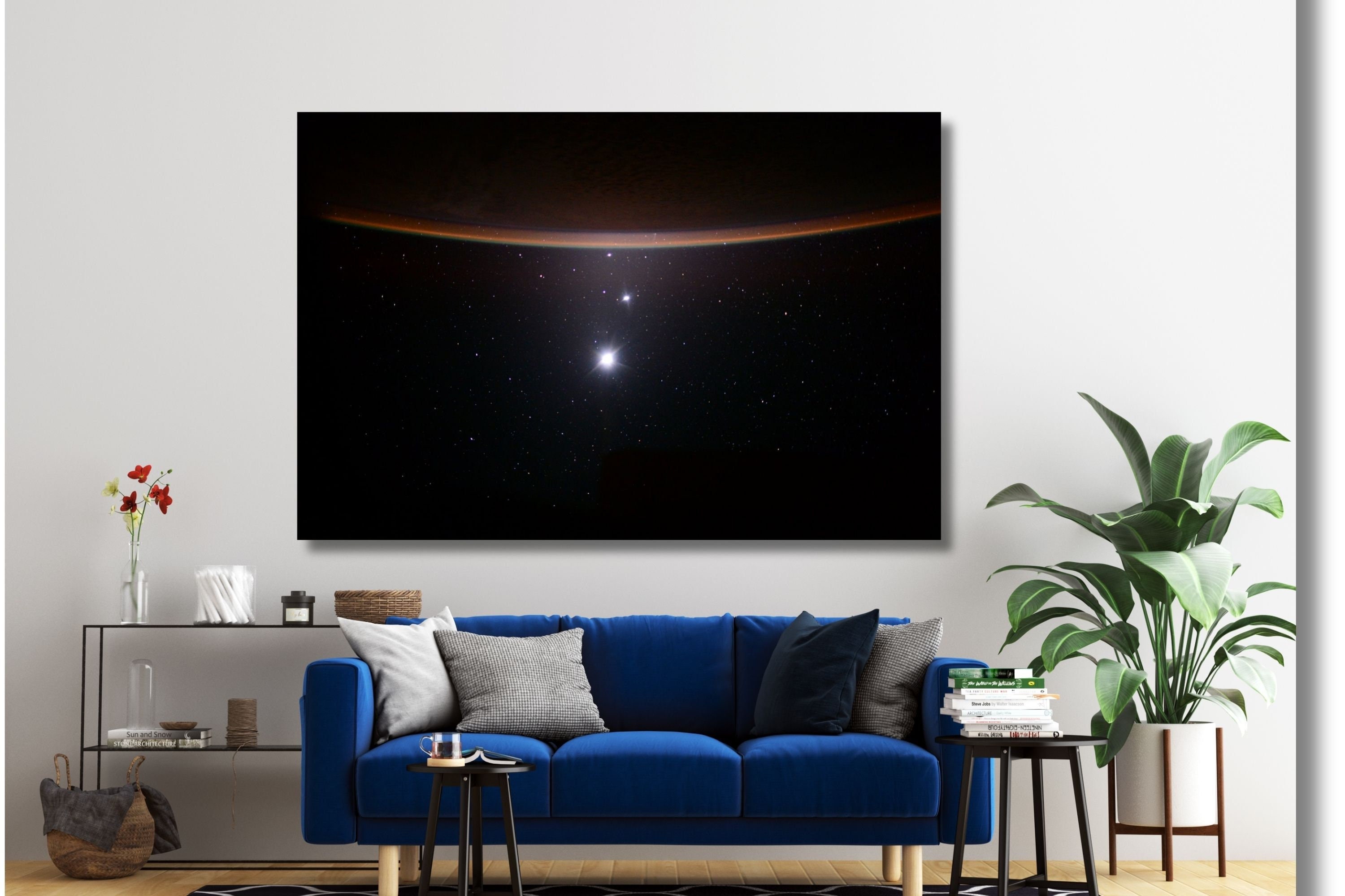 Venus, Jupiter, Moon Canvas Art, Space Station View - Etsy