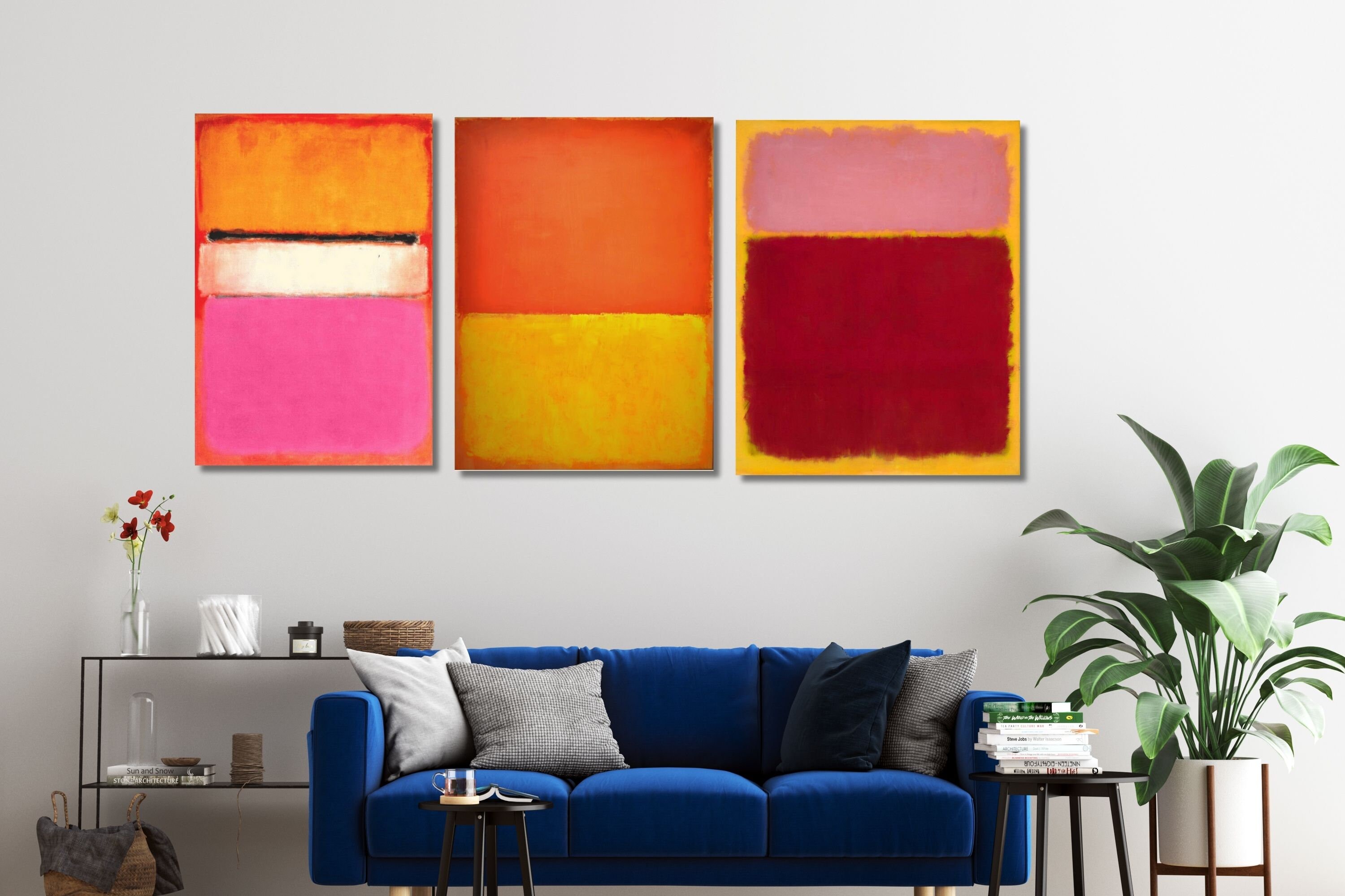 Mark Rothko Set of 3 Canvas Art, Mark Rothko Canvas Prints, Mark Rothko ...