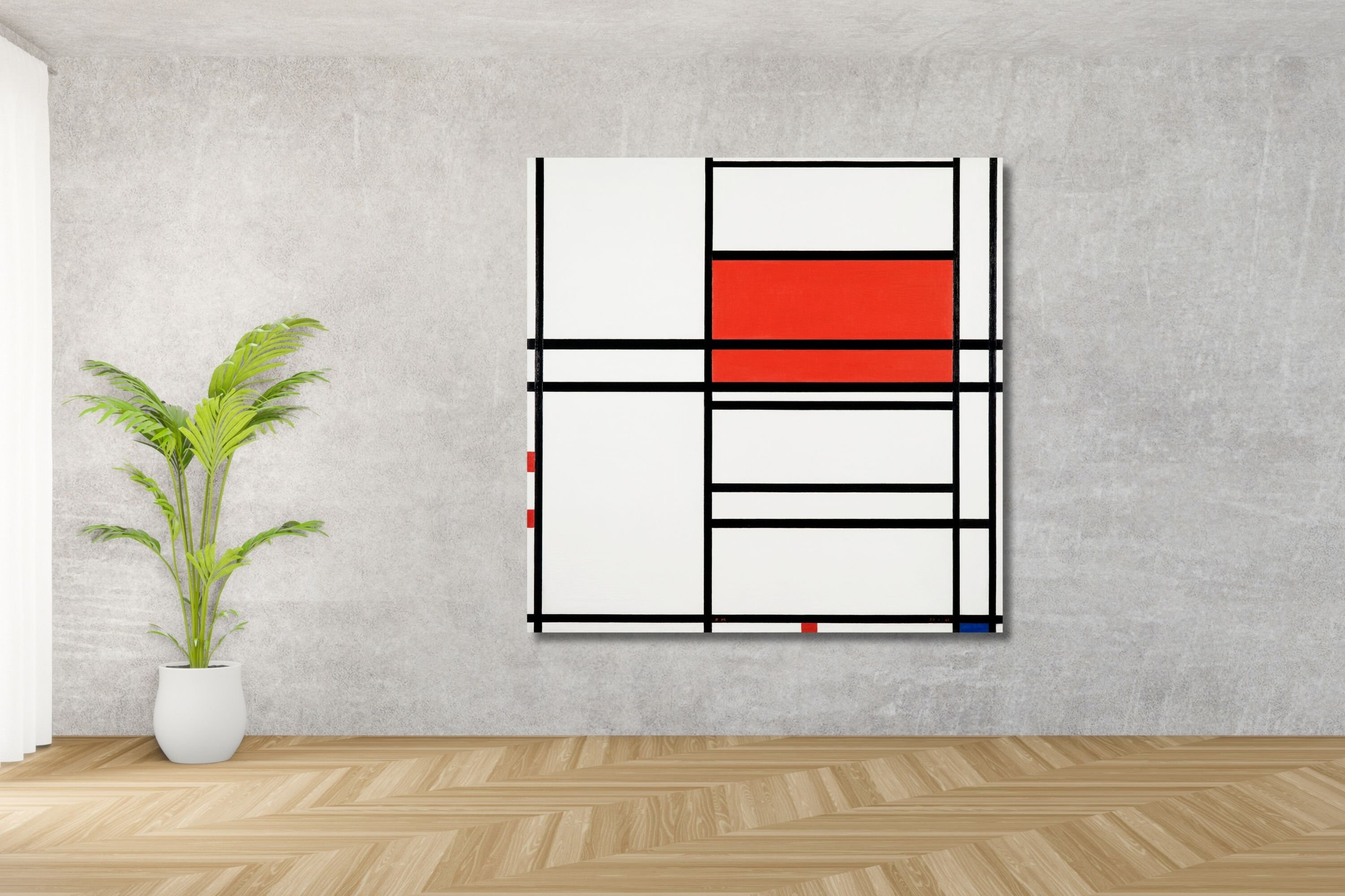 Piet Mondrian Composition of Red and White Wall Art Canvas Print ...