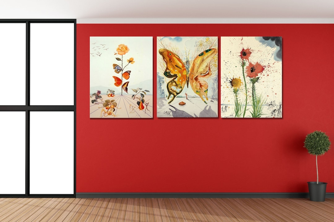 Salvador Dali Set of Set 3, Salvador Dali Exhibition Print, Salvador ...