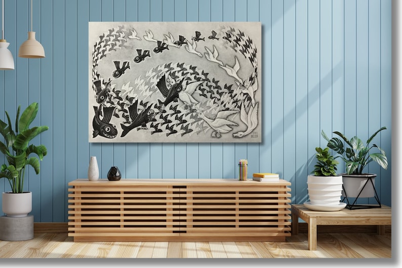 Escher Predestination Poster/canvas Wall Art,maurits Cornelis Escher ...