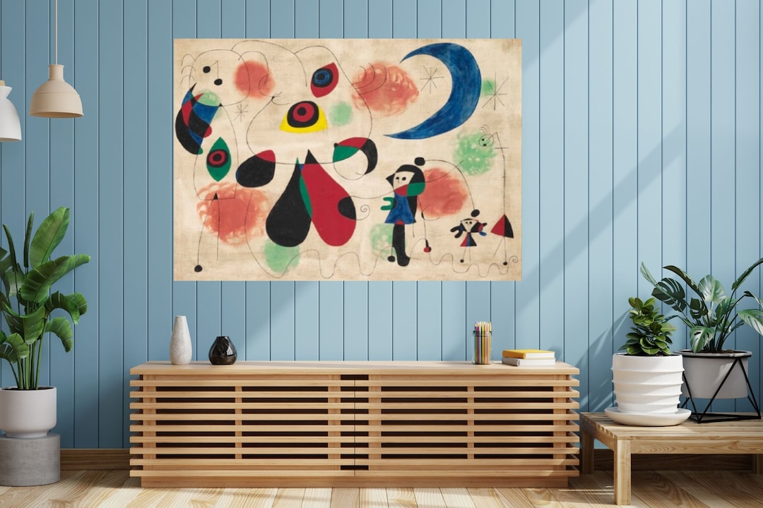 Joan Miro Poster Joan Miro Canvas Wall Art,abstact Canvas, Surreal Wall ...