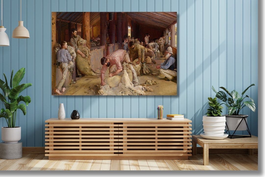 Tom Roberts Wall Art Canvas Wall Art,shearing the Rams,1890 Gift ...
