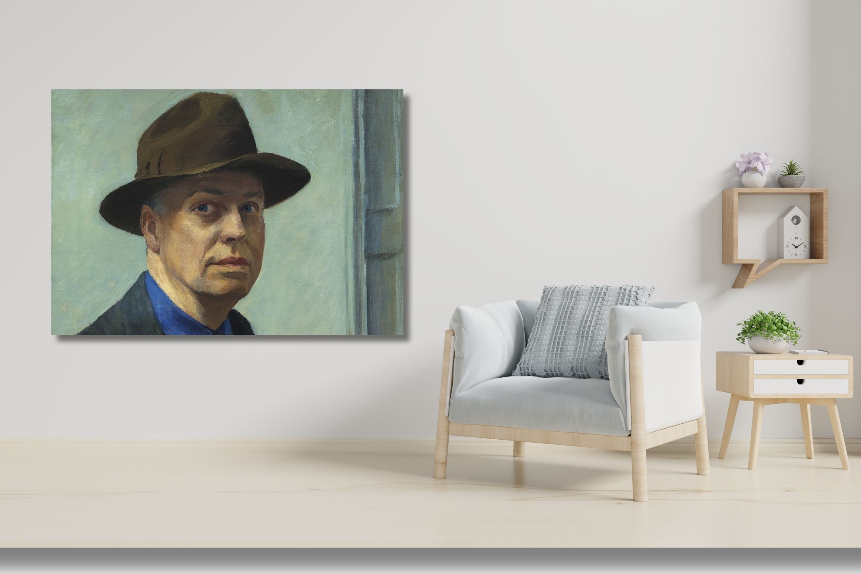 Edward Hopper Self-portrait Canvas Print: Ready to Hang - Etsy