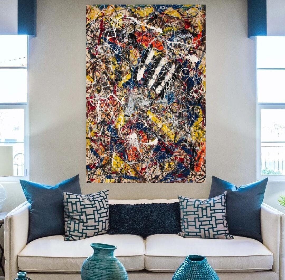 Jackson Pollock Number 17 Canvas Wall Art Jackson Pollock Poster ...