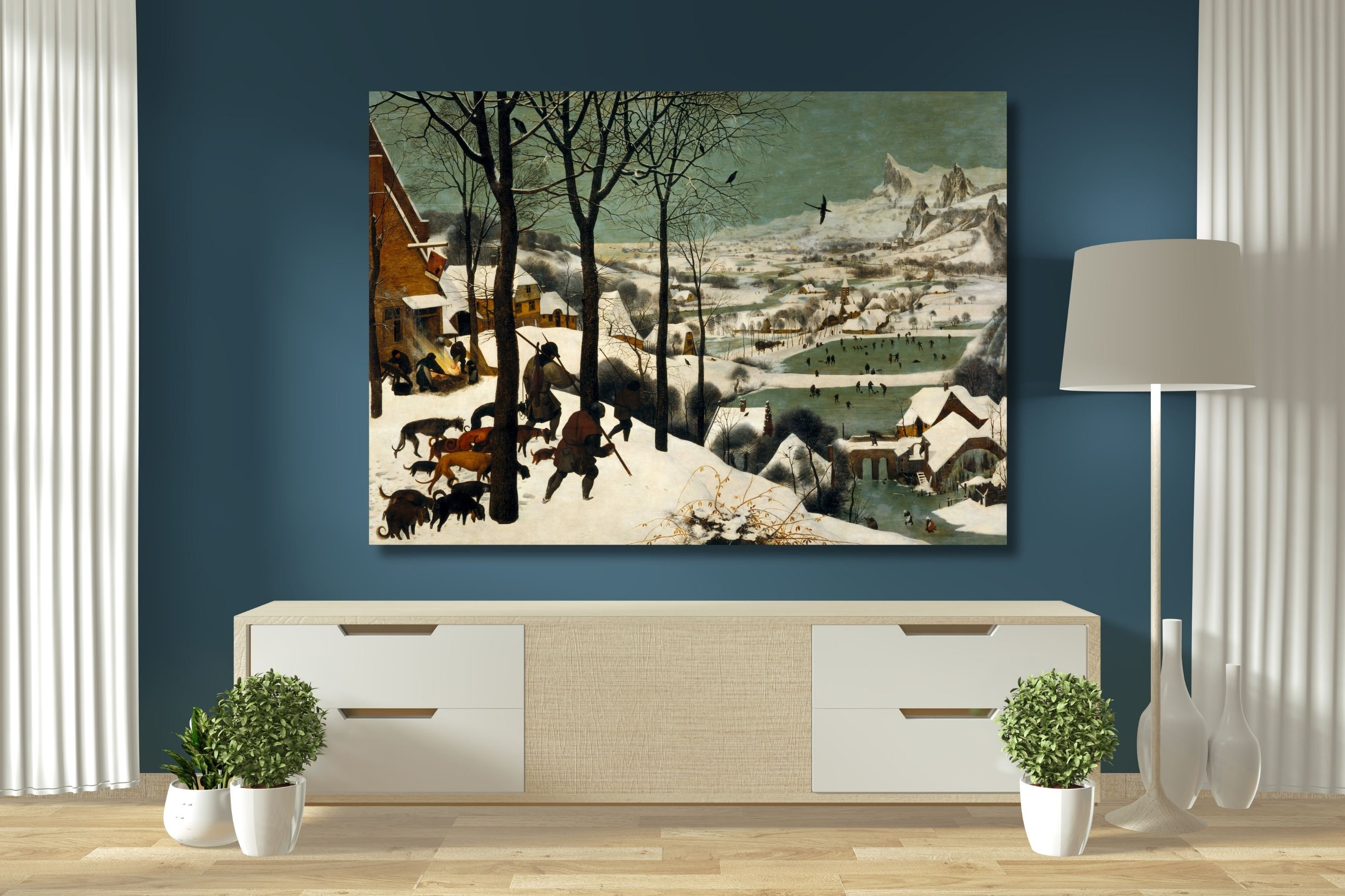 Pieter Bruegel the Hunters in the Snow 1565 Canvas Wall Art Print ...