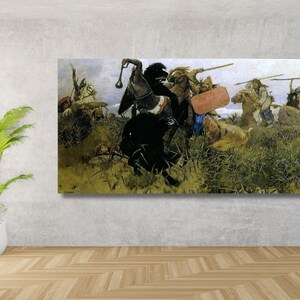 Viktor Vasnetsov War of the Scythians and Slavs Art Print,viktor Mikhaylovich Vasnetsov Canvas ...
