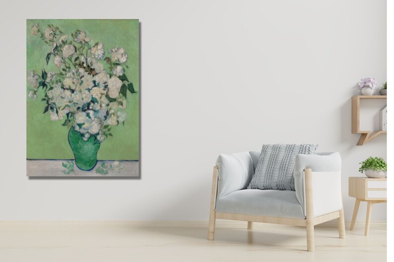 Vincent Van Gogh Poster Van Gogh Roses 1890 Canvas Wall Art - Etsy
