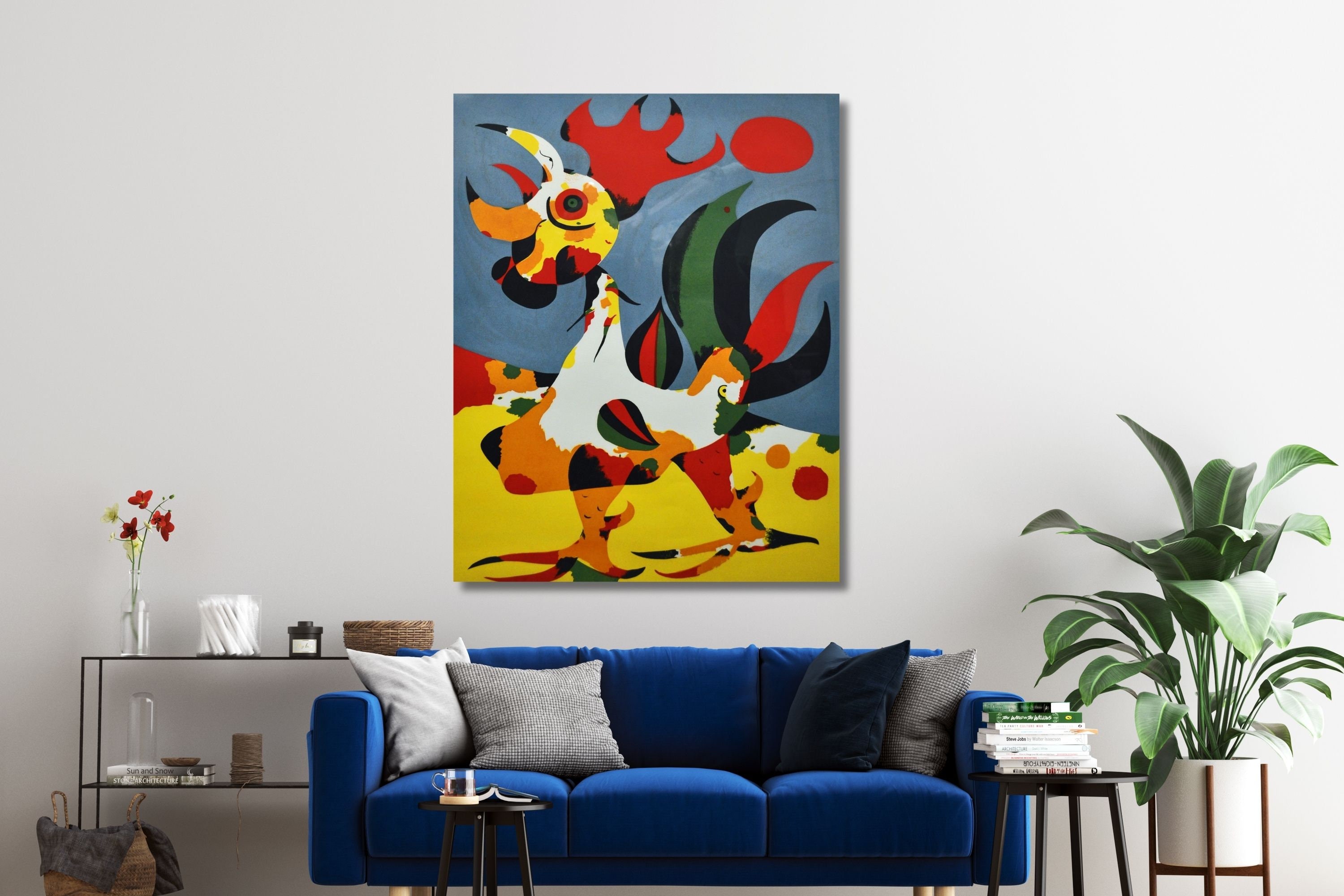 Joan Miro Le Coq , the Rooster-1939 Art Print,joan Miró Canvas Wall Art ...