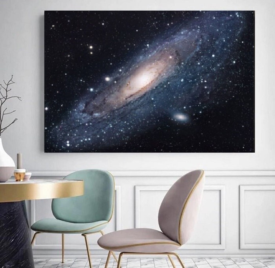 Andromeda Space Galaxy Canvas Wall Art Design Poster Print Decor for ...