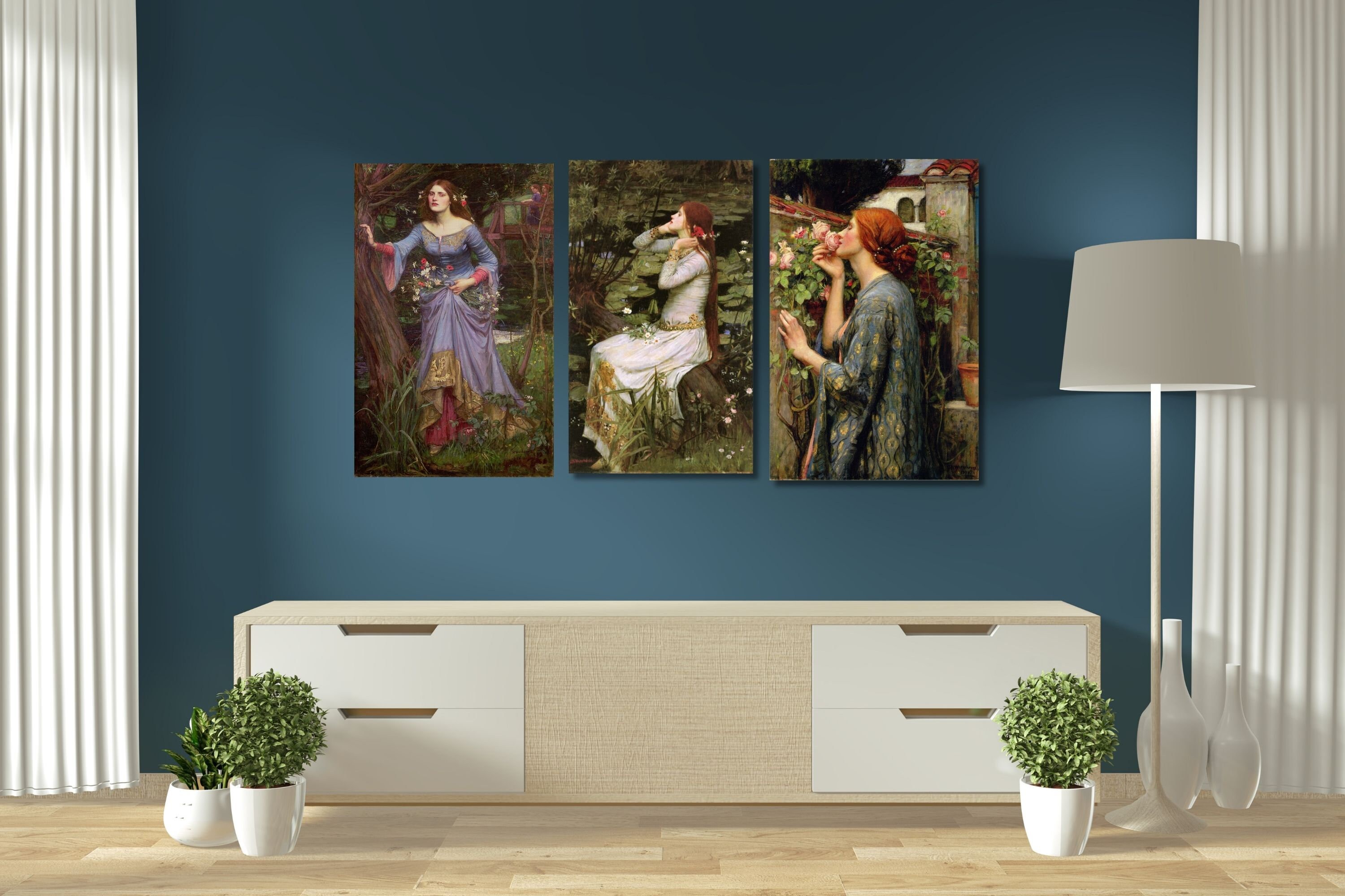 Set of 3 John William, by John William Waterhouse ,ophelia the Soul of ...