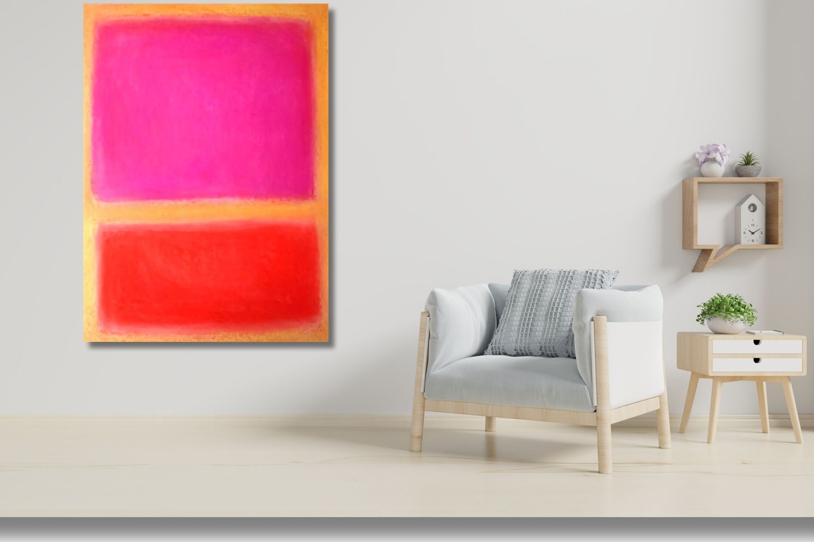Mark Rothko Red Pink Reproduction Print Art,pink Modern Painting Wall ...
