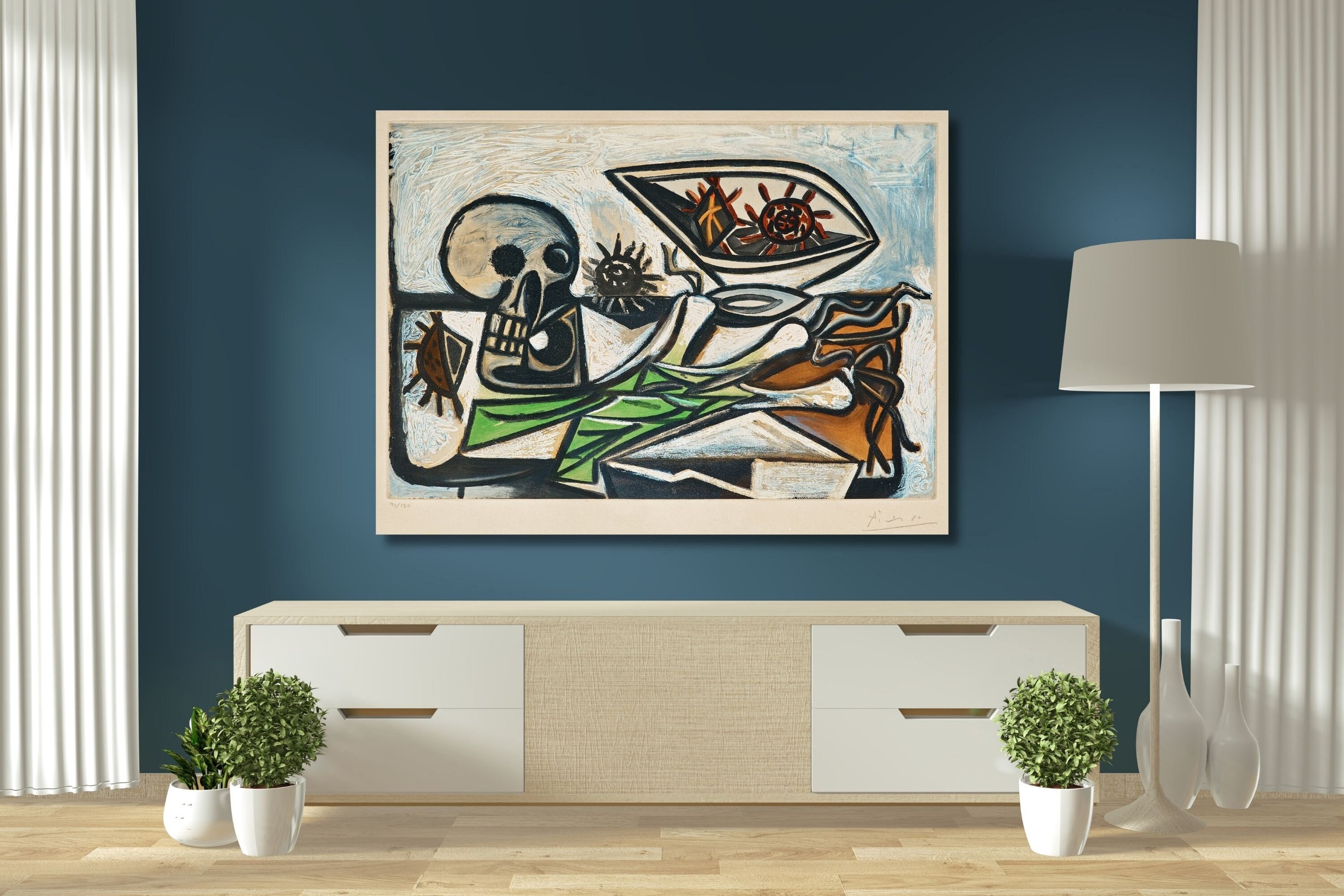 Pablo Picasso Still Life With Skull Canvas Art Printpicasso - Etsy