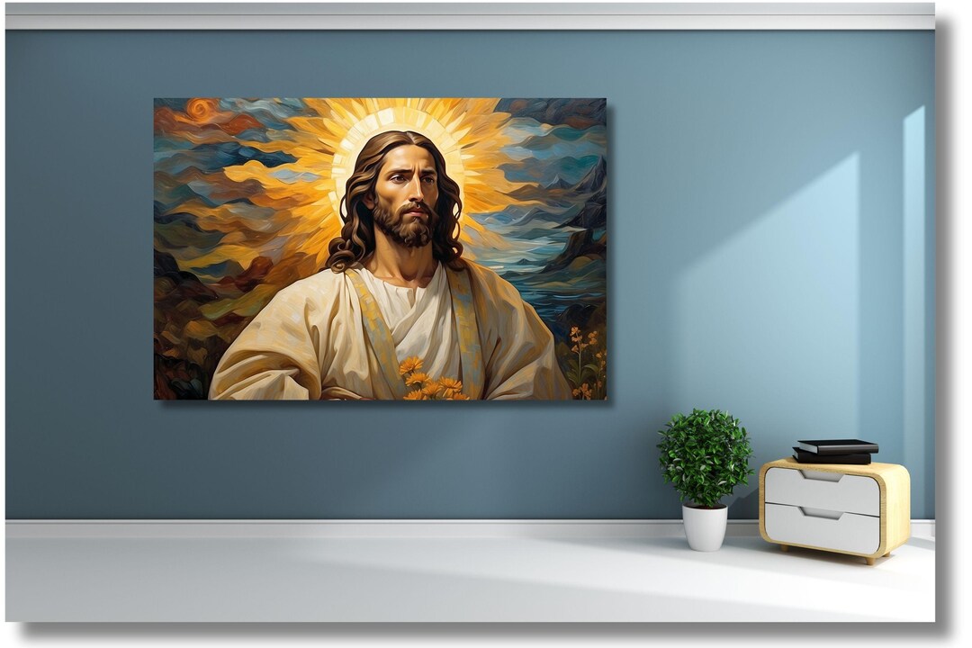 Jesus Portrait Canvas Art,modern Jesus Portrait Canvas Art, Religious ...