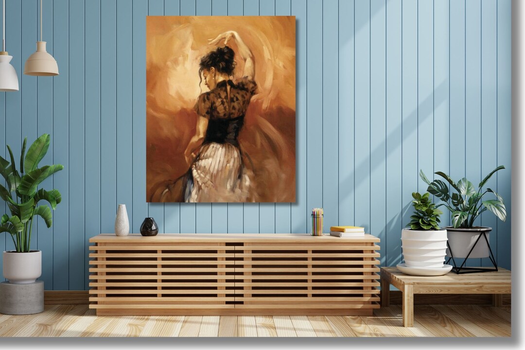 Tango Dancer Canvas Wall Art: Abstract Couple Painting - Etsy