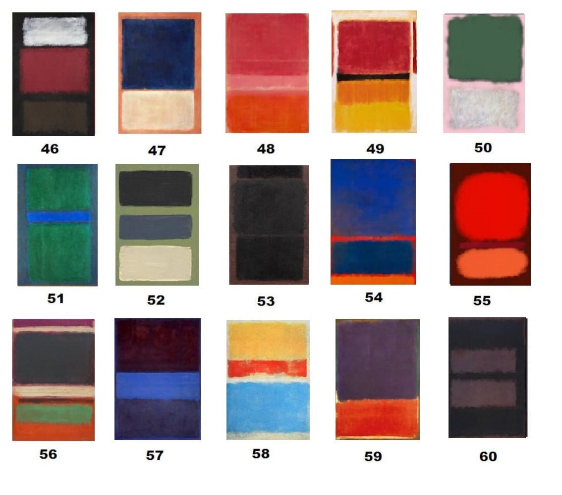 Set of 3 Mark Rothko Wall Art, Mark Rothko Paintings Art , Mark Rothko ...