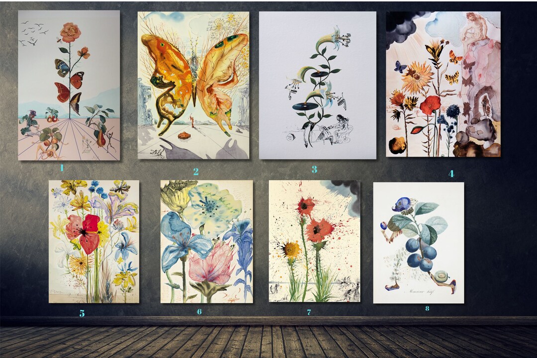 Salvador DALI Flowers Salvador Dali Fleurs 1948 Print, Salvador Dali ...