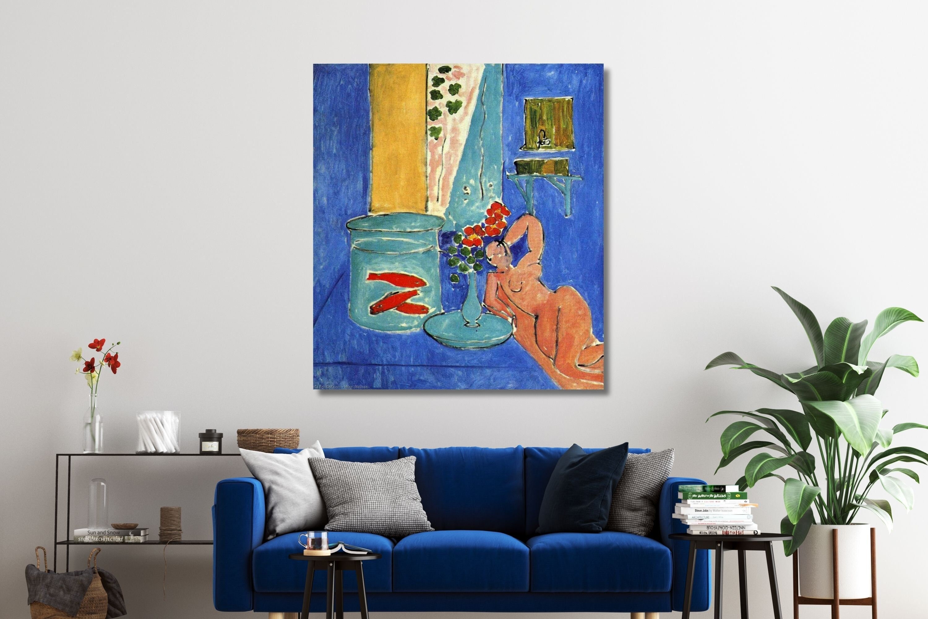 Henri Matisse gold Fish and Sculpture Canvas Painting, Henri Matisse ...