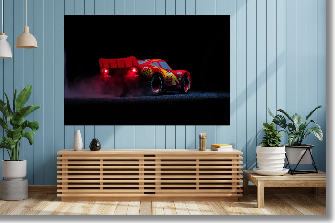 Cars Movie Wall Art ,car Canvas, Cars Movie, Cars Race Wall Decor, Kids ...