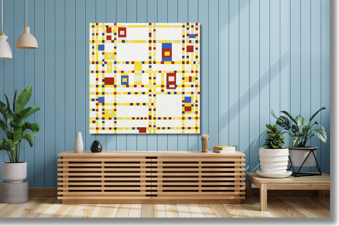 Piet Mondrian, affiche d'art mural Broadway Boogie Woogie, impression sur toile, affiche vintage ...