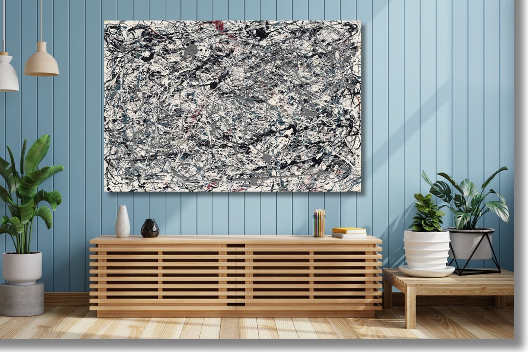 Jackson Pollock Canvas Wall Art, Large Abstract Painting, Drip ...