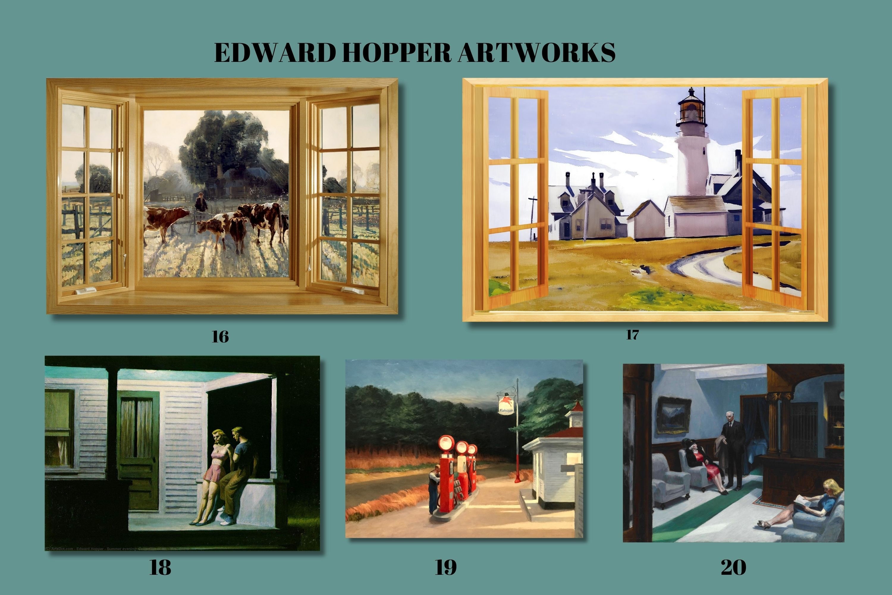 Set of 3 Edward Hopper Canvas Wall Art Print,custom Edward Hopper ...