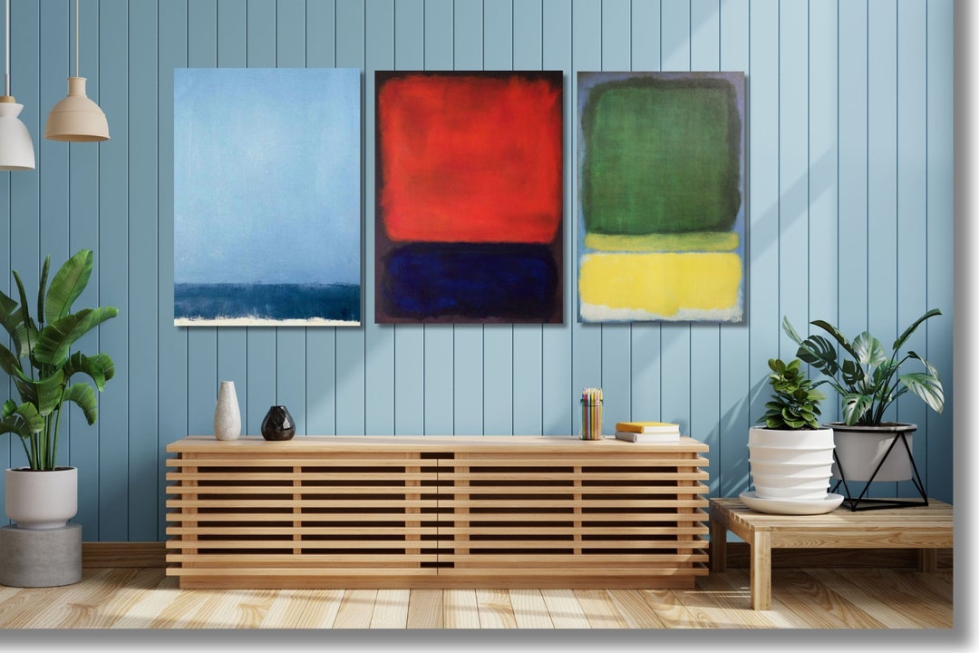 Mark Rothko Set of 3 Wall Art, Mark Rothko Canvas Prints, Mark Rothko ...