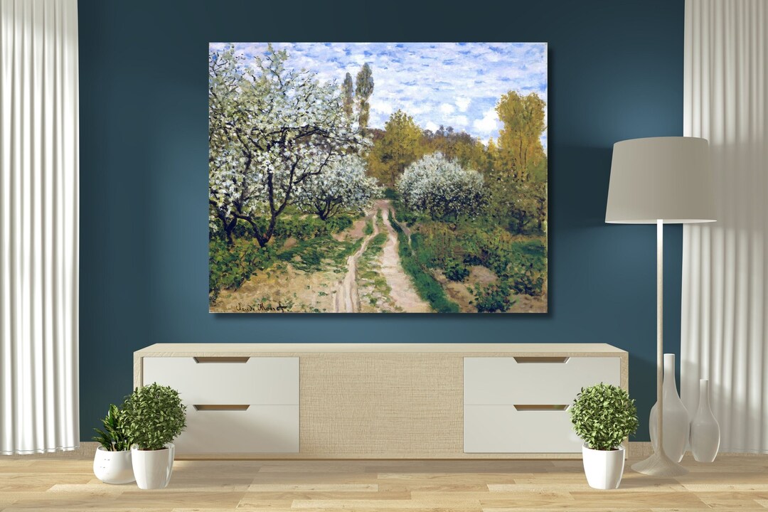 Claude Monet Apple Trees in Blossom Canvas Wall Art Print,reproduction ...