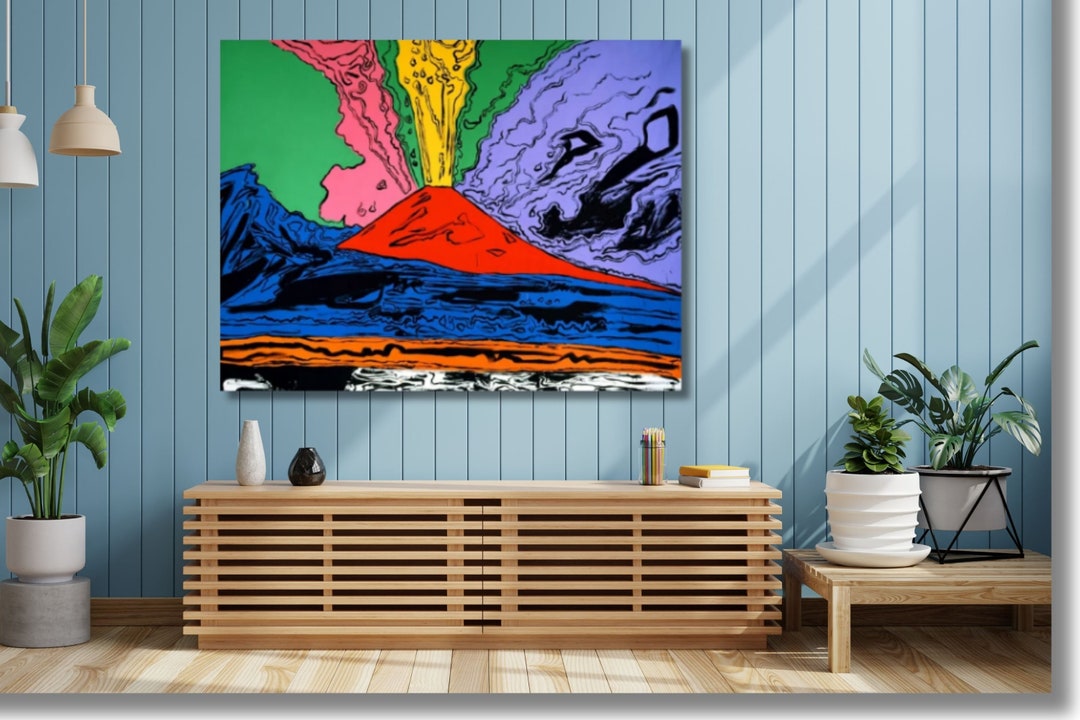 Andy Warhol's Vesuvius Poster/canvas Wall Art,pop Art Print,abstract ...