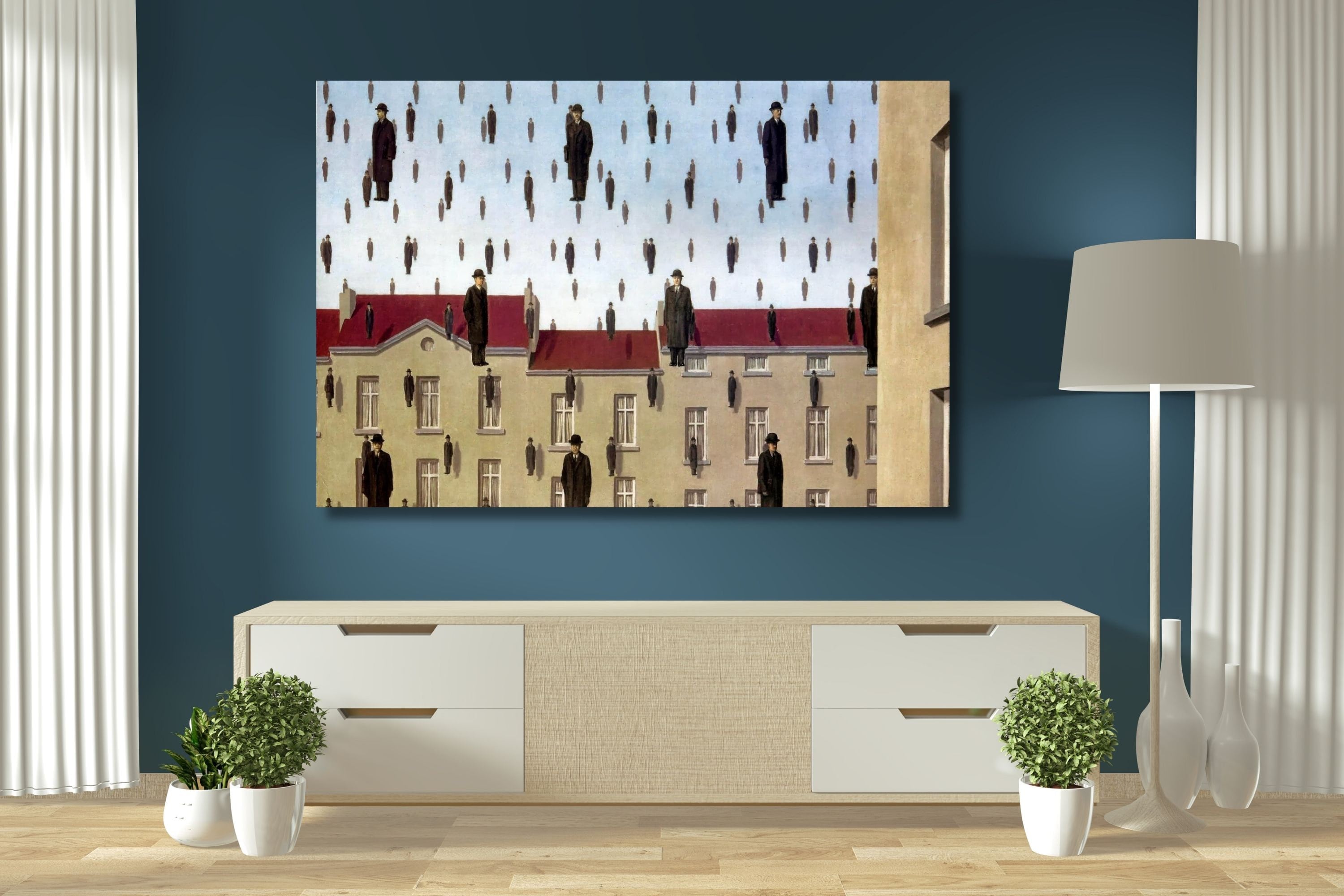 Golconda by Rene Magritte Golconda Wall Art Rene Magritte - Etsy